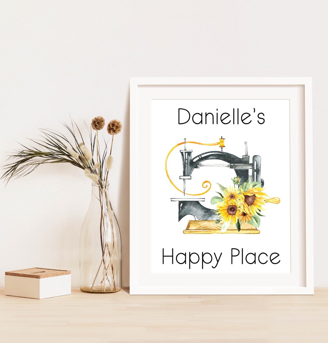 Personalized Craft Room Printable Wall Art Craft Room Sunflower Decor ...