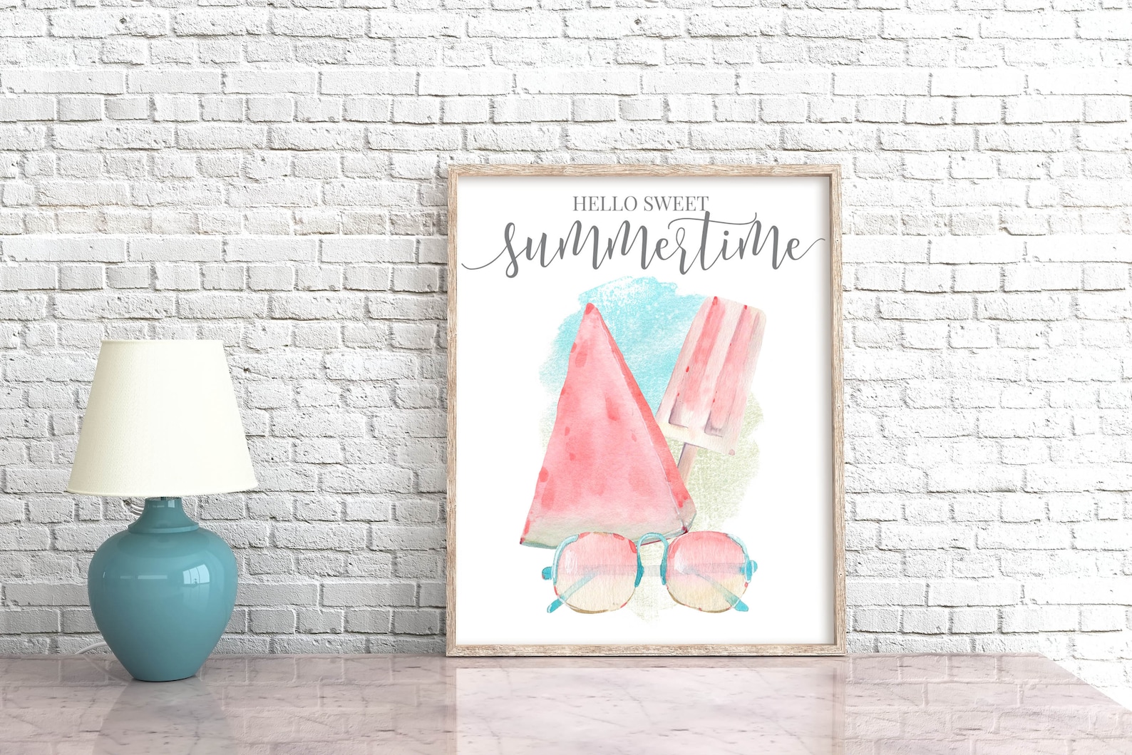 Hello Sweet Summertime Printable Sign Summer Quote Beach House | Etsy