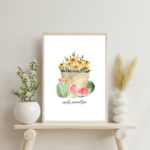 Sweet Summertime Printable Sign Summer Wall Decor 5x7 8x10 - Etsy