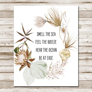 Smell the Sea Printable Wall Art Print Home Decor 5x7 8x10 - Etsy