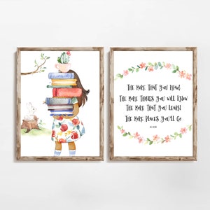 Reading Printable Quote Set the More You Read Classroom Wall Signs Set ...