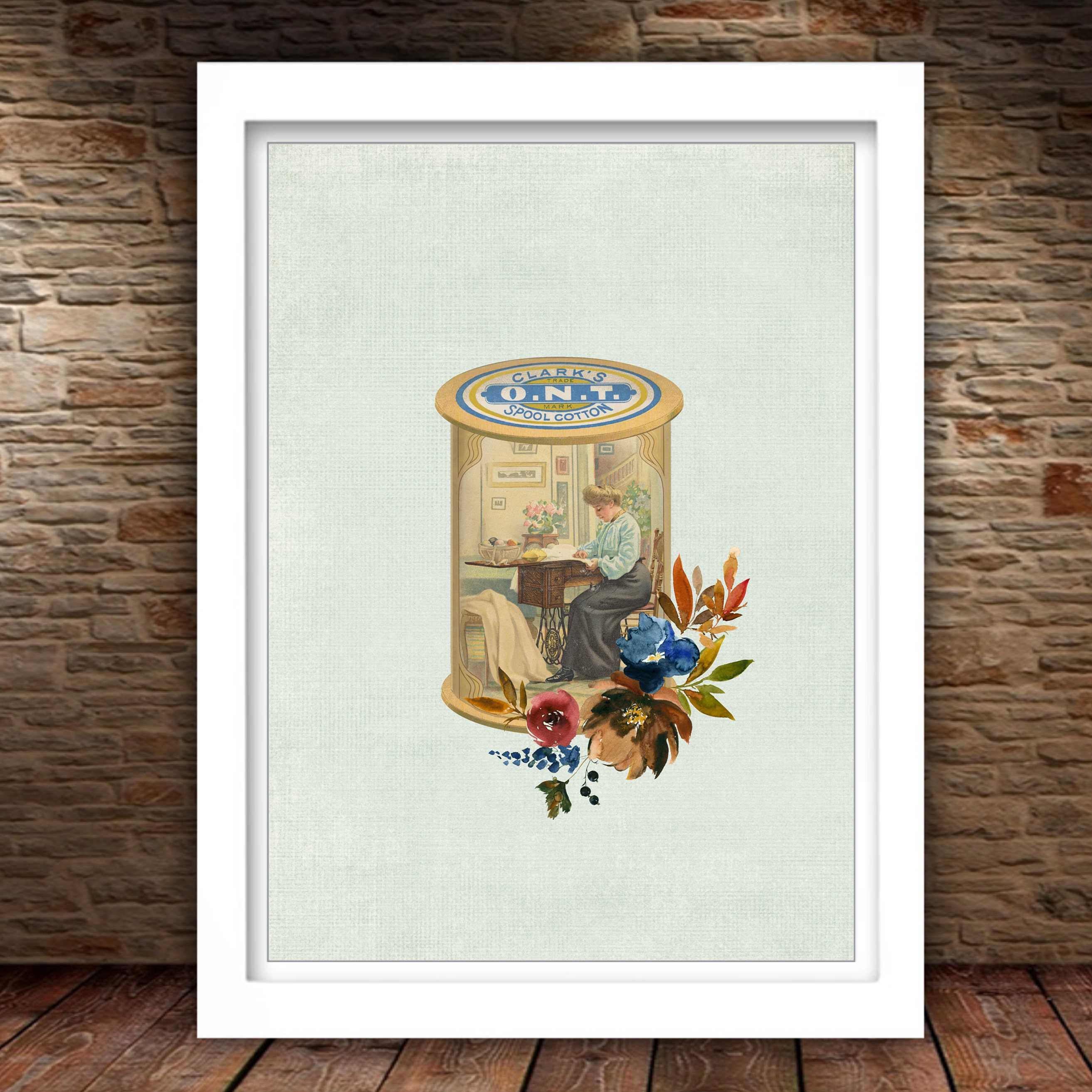 Vintage Spool Printable Sewing Print Craft Room Vintage Decor | Etsy