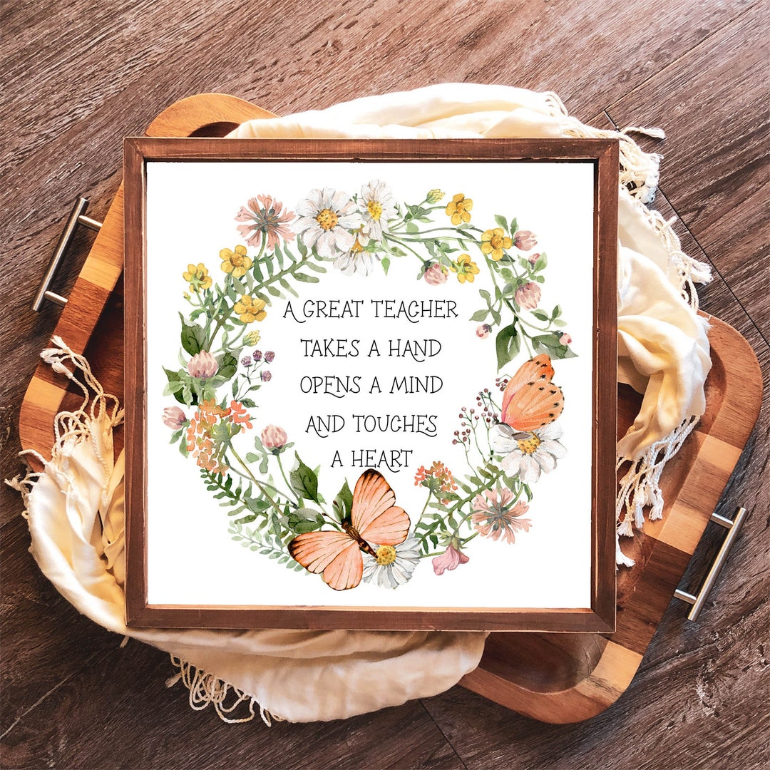 Teacher Quote SQUARE Printable Sign Motivational Quote Inspirational ...