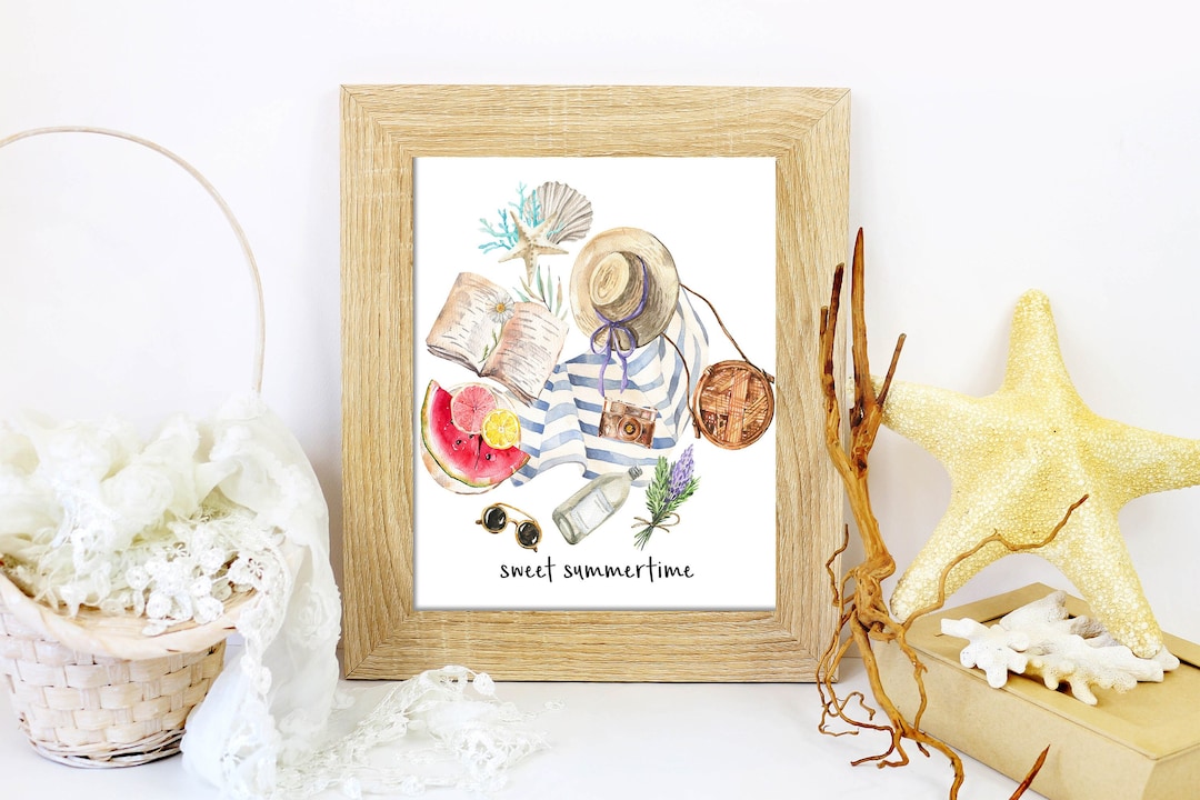 Sweet Summertime Printable Sign Summer Wall Decor 5x7 8x10 11x14 16x20 ...