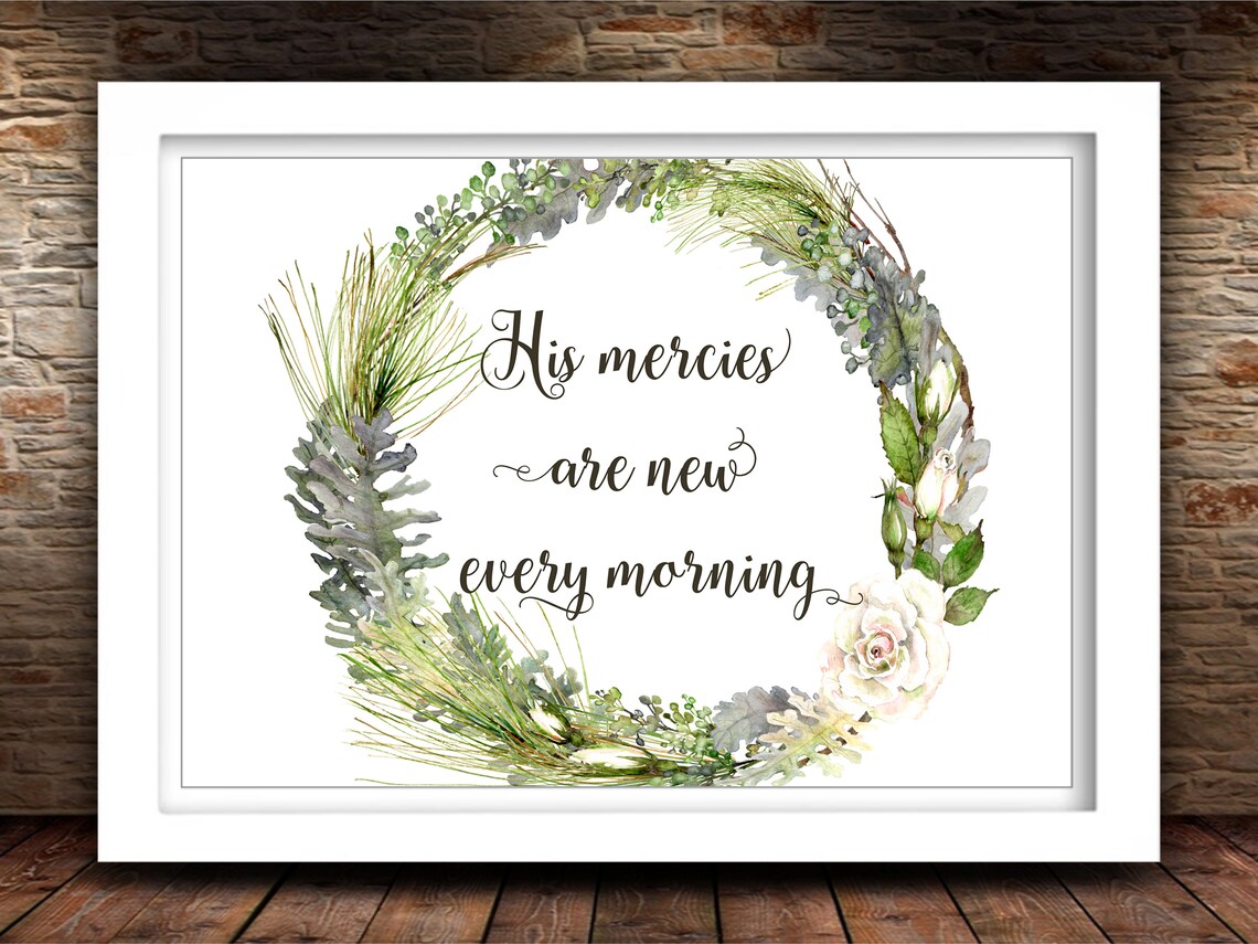 His Mercies Are New Every Morning Printable Calligraphy - Etsy