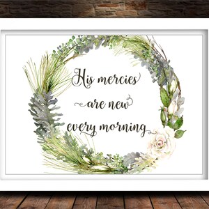 His Mercies Are New Every Morning Printable Calligraphy - Etsy