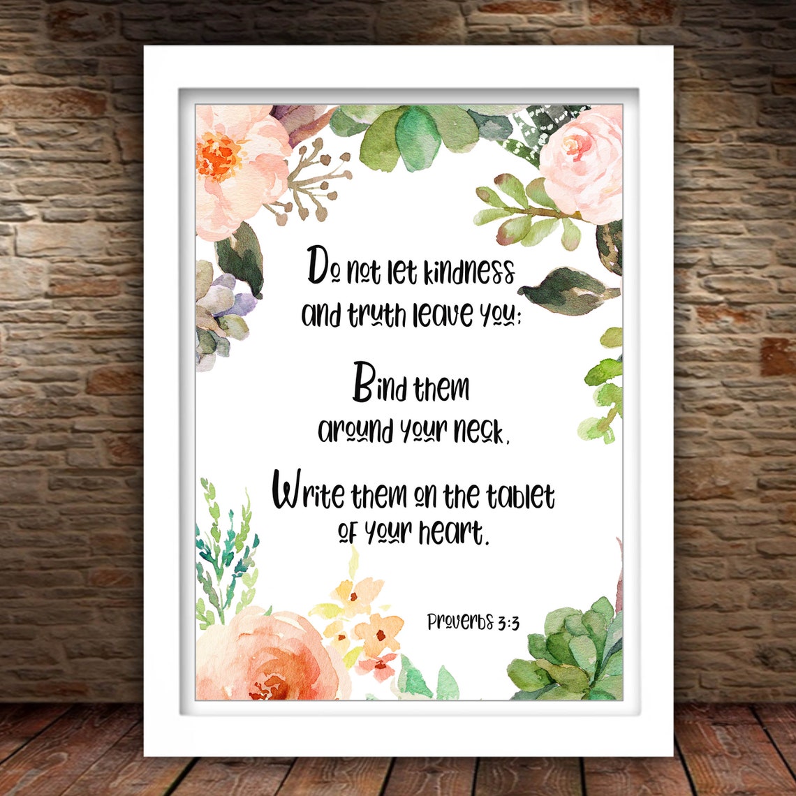 Proverbs 3:3 Printable Scripture Art Bible Verse Art | Etsy