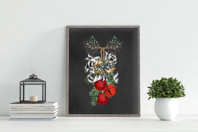 Jingle Bells Printable Chalkboard Wall Art 5x7 8x10 11x14 16x20 ...