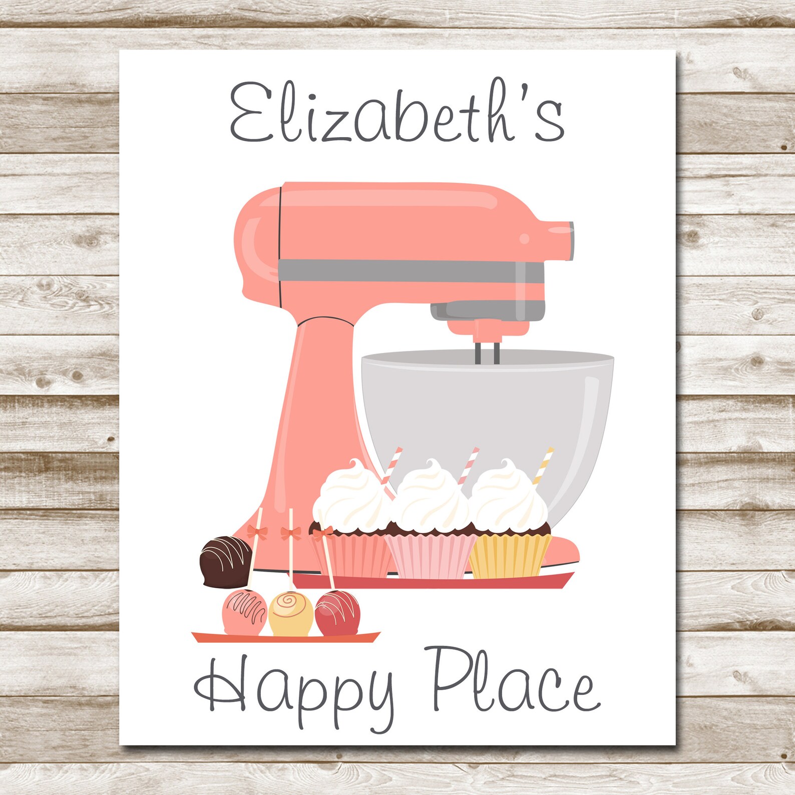 Personalized Baking Room Sign Printable Kitchen Art Home Decor | Etsy