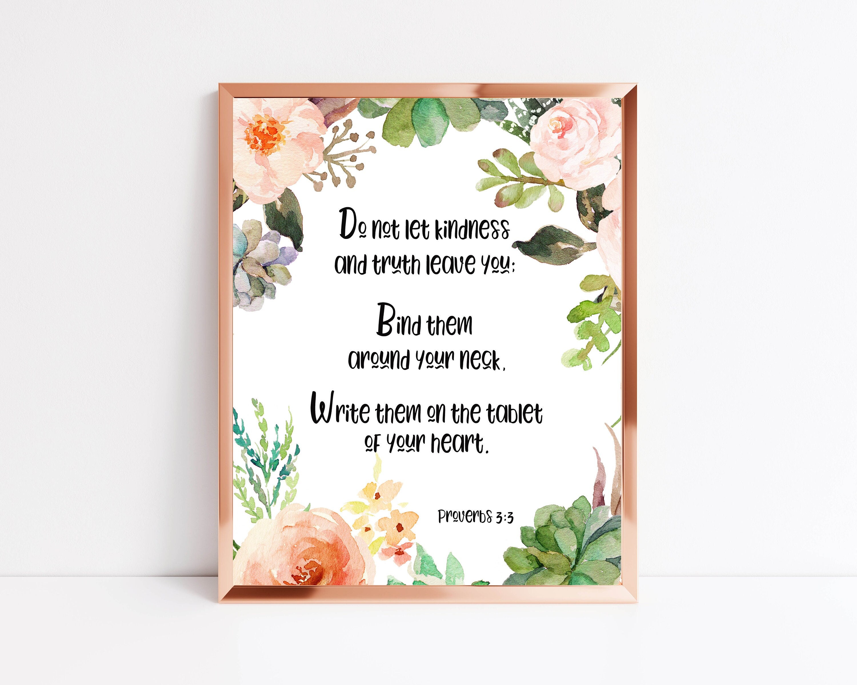Proverbs 3:3 Printable Scripture Art Bible Verse Art - Etsy