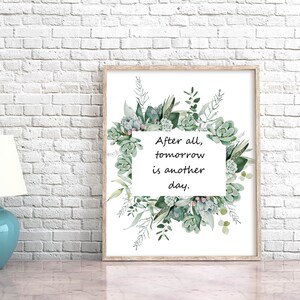After All Tomorrow is Another Day Printable Wall Art Inspirational Sign ...