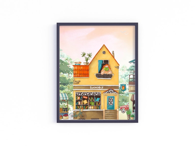 Book Shop Sign Printable Books Decor Sign Whimsical Decor 5x7 - Etsy
