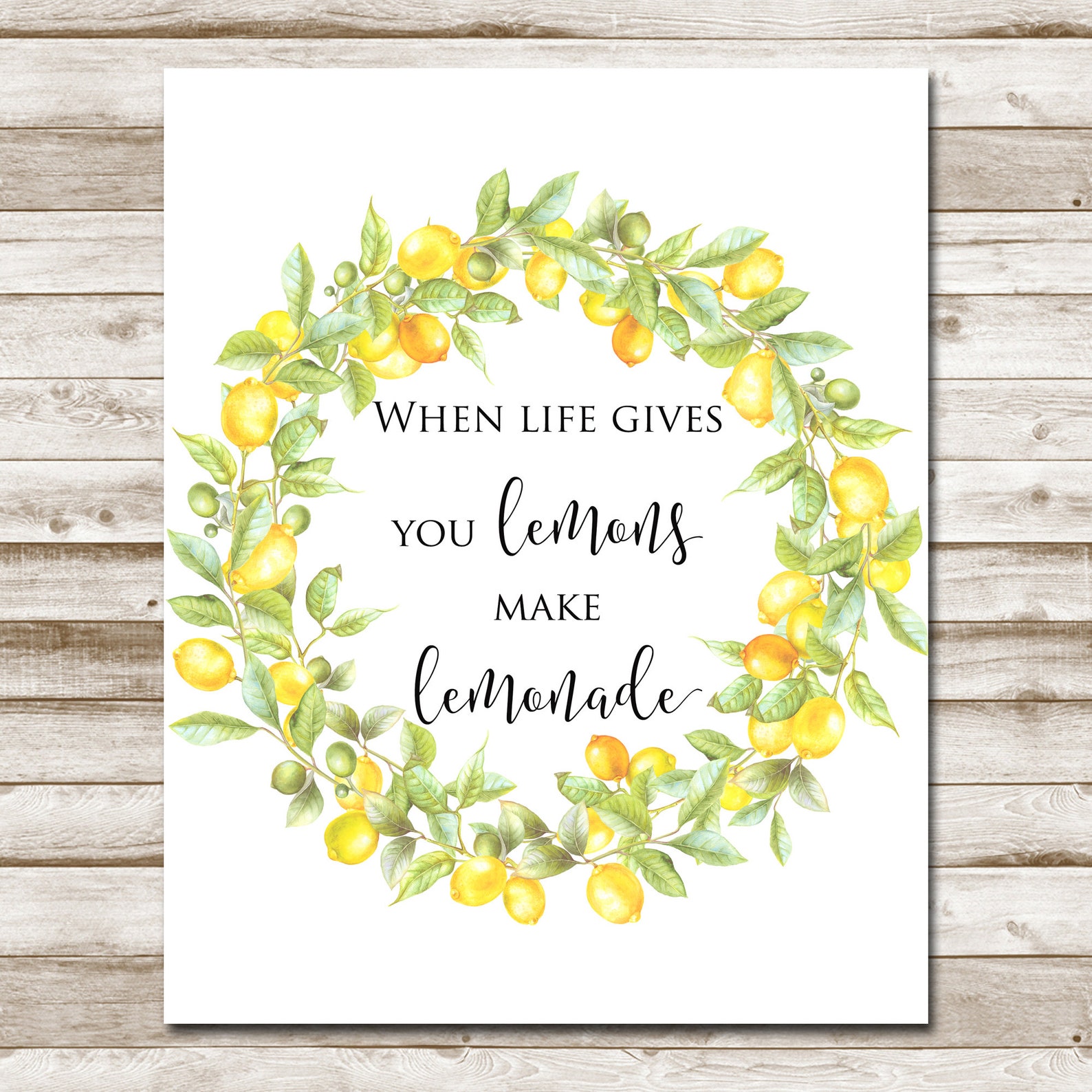 When Life Gives You Lemons Make Lemonade Printable Wall Art | Etsy