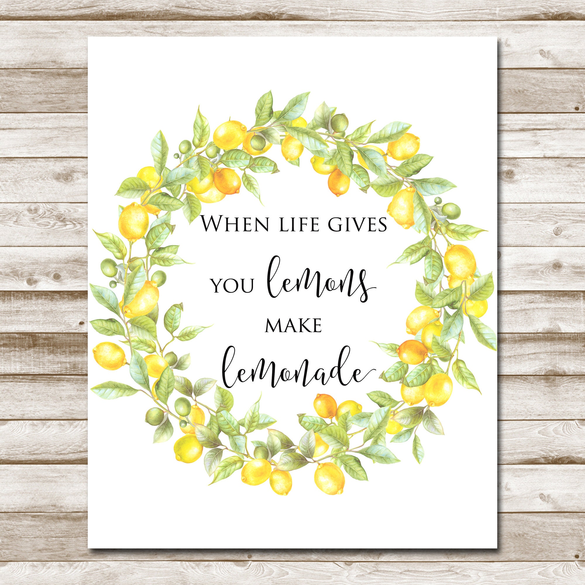 When Life Gives You Lemons Make Lemonade Printable Wall Art ...