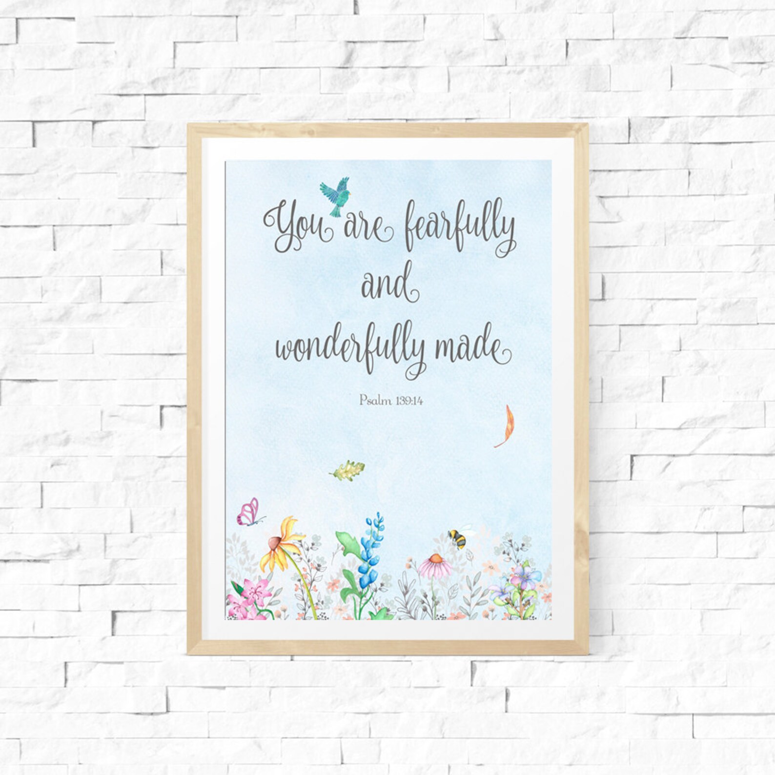 Psalm 139:14 Printable You Are Fearfully and Wonderfully Made | Etsy