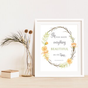 He Has Made Everything Beautiful in Its Time Printable Bible Verse ...