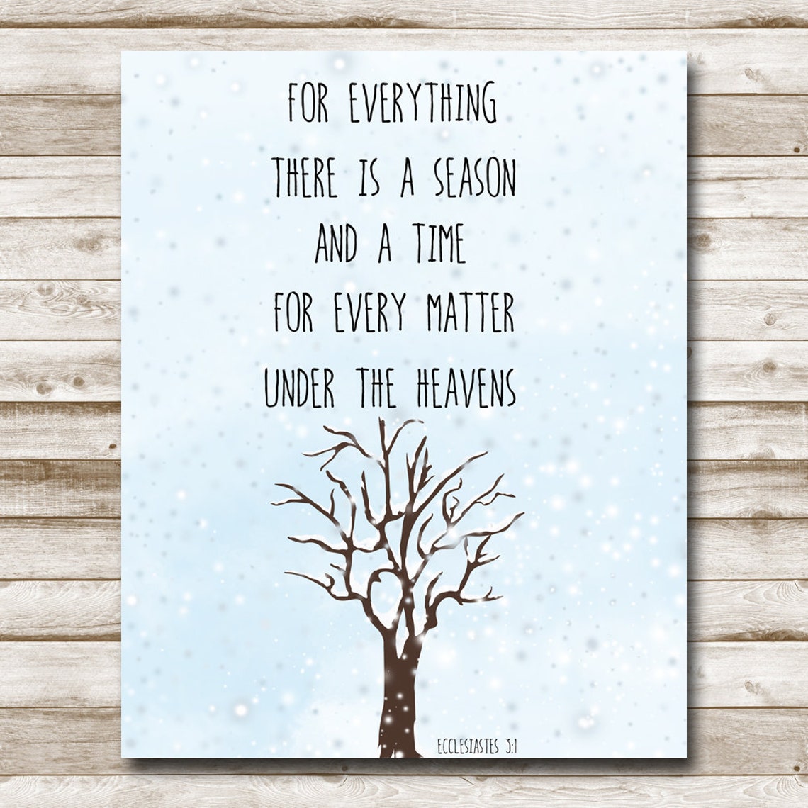 For Everything There Is A Season Printable Bible Verse | Etsy