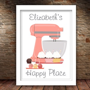 Personalized Baking Room Sign Printable Kitchen Art Home Decor Bakery ...