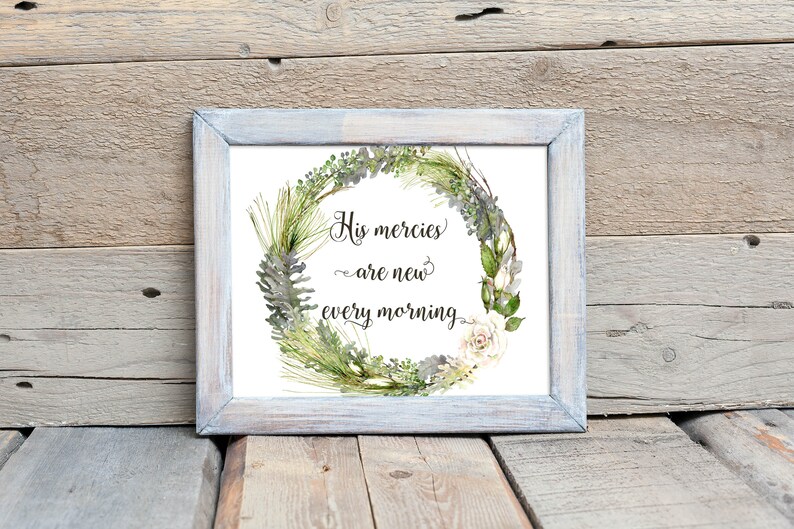 His Mercies Are New Every Morning Printable Calligraphy - Etsy