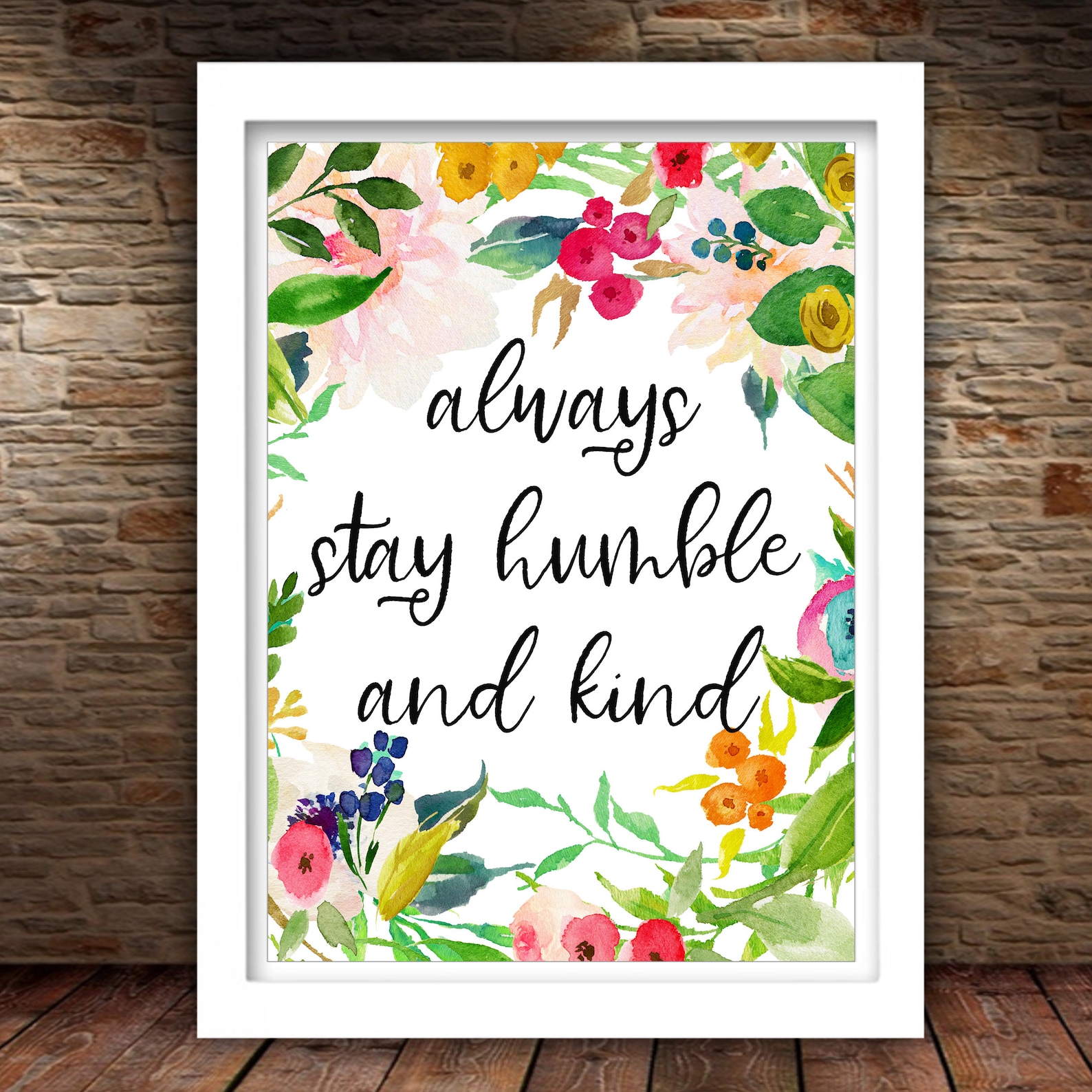 Always Stay Humble and Kind Printable Quote Home Decor Wreath | Etsy