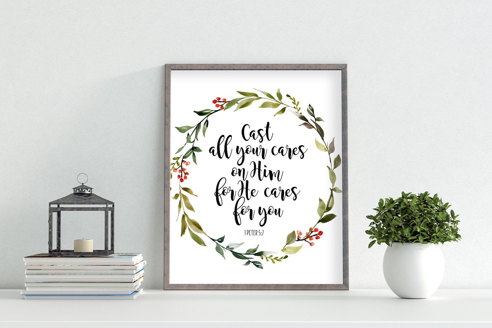 1 Peter 5:7 Printable He Cares for You Quote Bible Verse Sign | Etsy