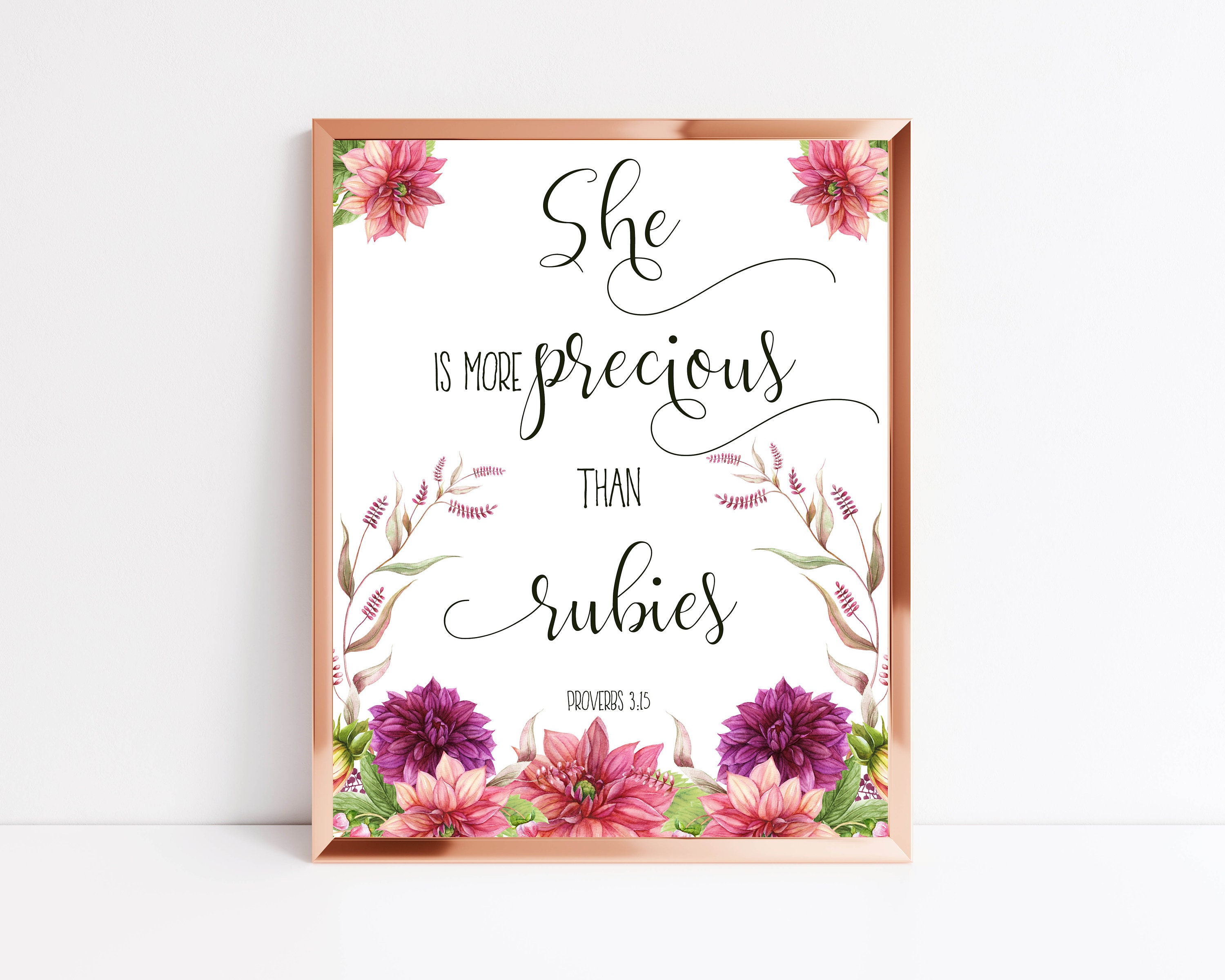 Wall Décor Wall Hangings She Is More Precious Than Rubies T For Her