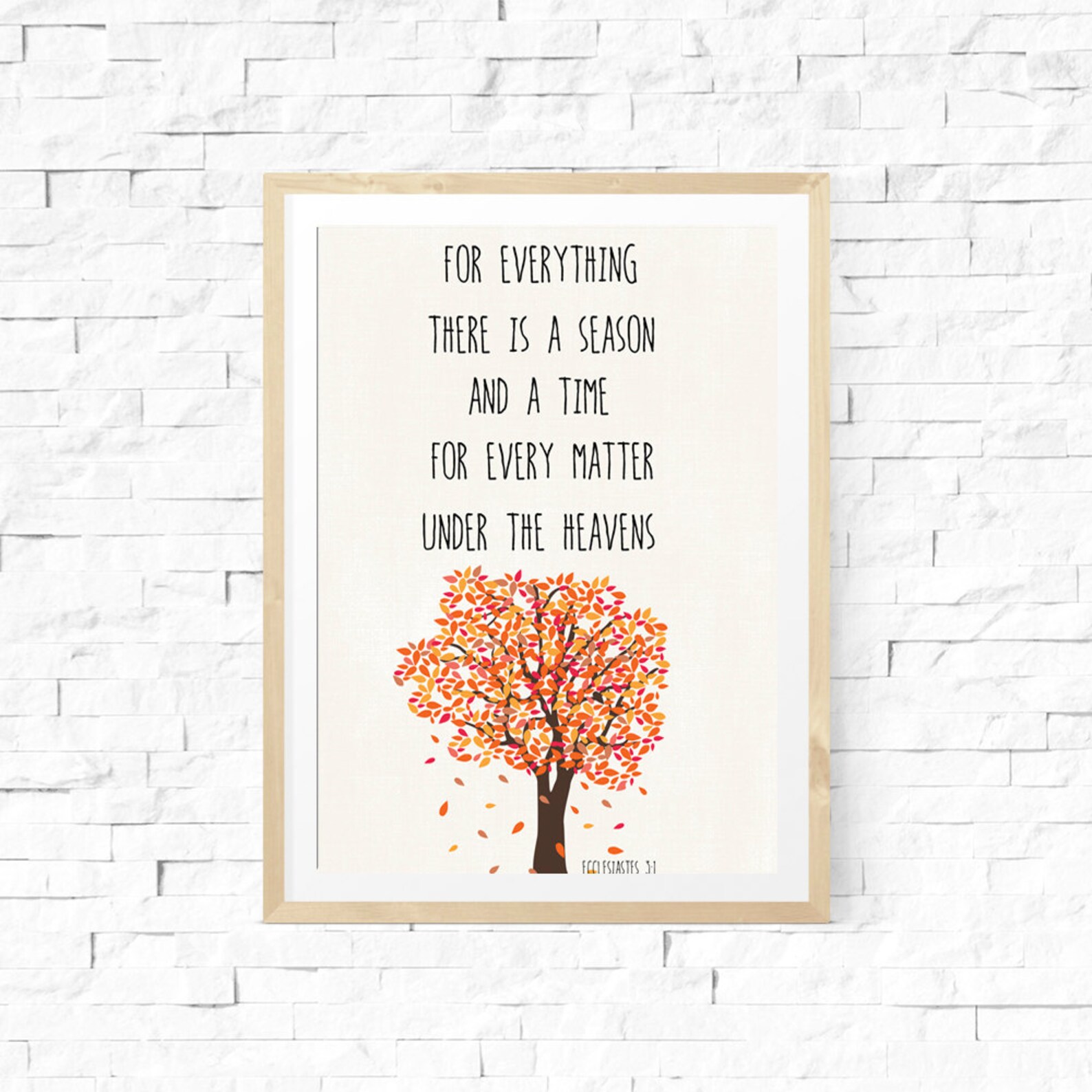 For Everything There Is A Season Printable Bible Verse | Etsy