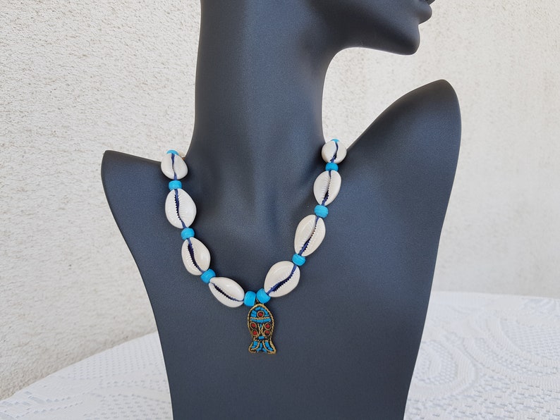 Shell Choker Summer Beach Jewelry Cowrie Shell Necklace | Etsy