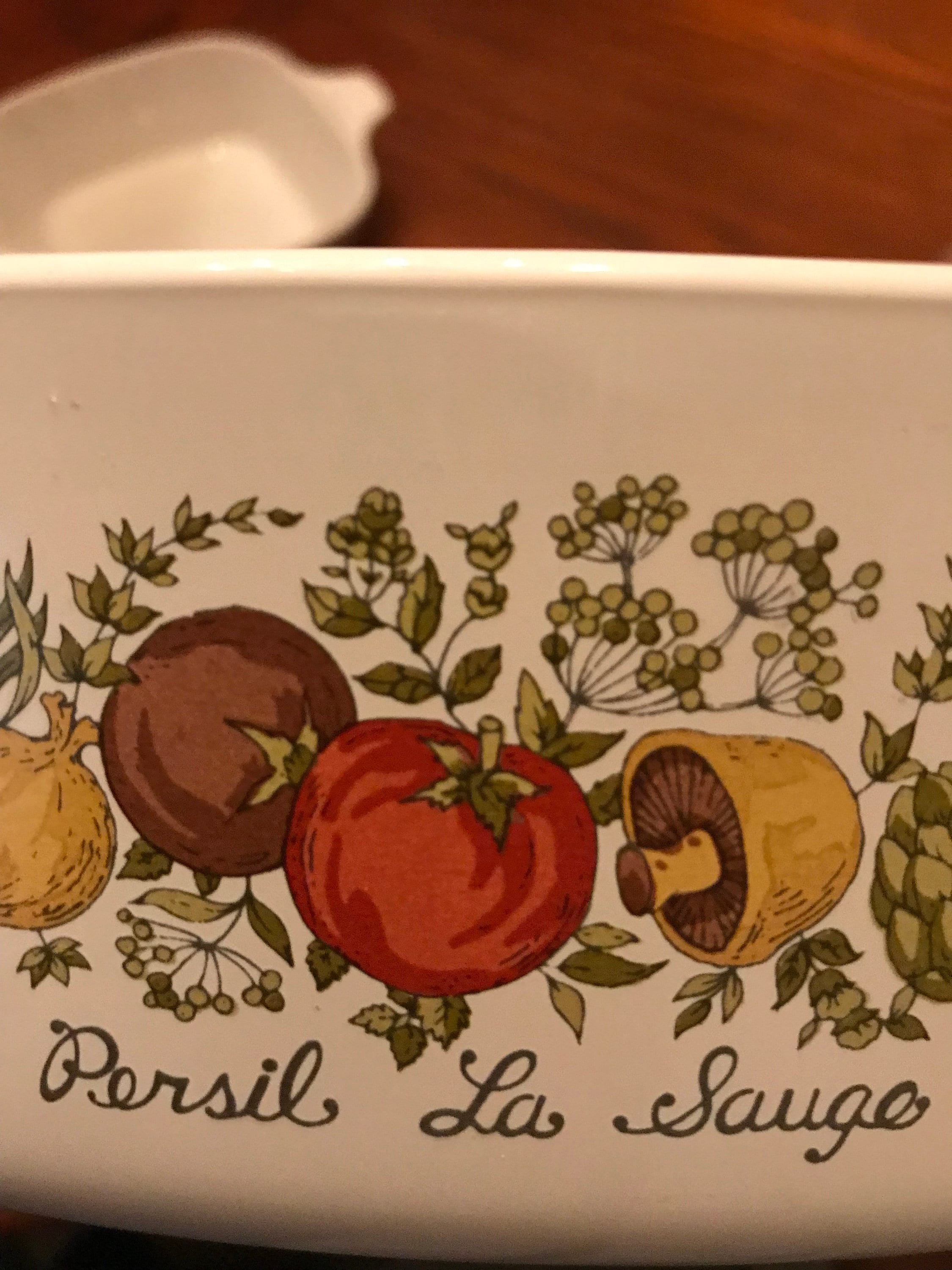 2 Corning Ware Le Persil La Sauge Spice of Life 1.5 Qt A-1 1/2 W/pyrex ...