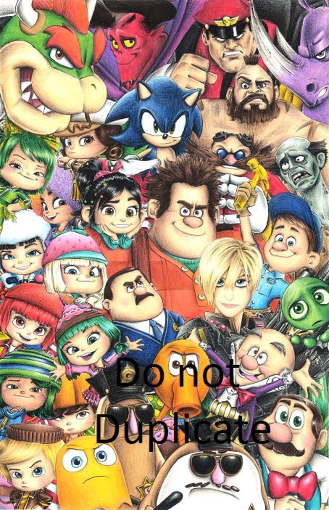 Wreck-it Ralph Montage 11 X 17 Colored Pencil Drawing Print - Etsy