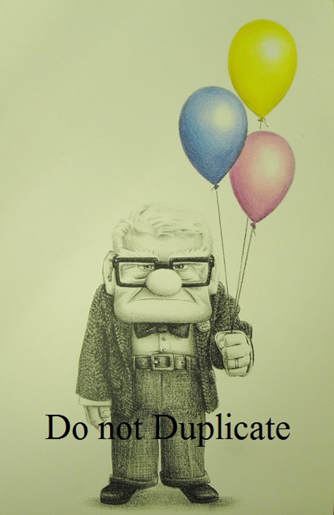 Carl From Disney Pixars UP 11 X 17 Colored Pencil Drawing Print. - Etsy