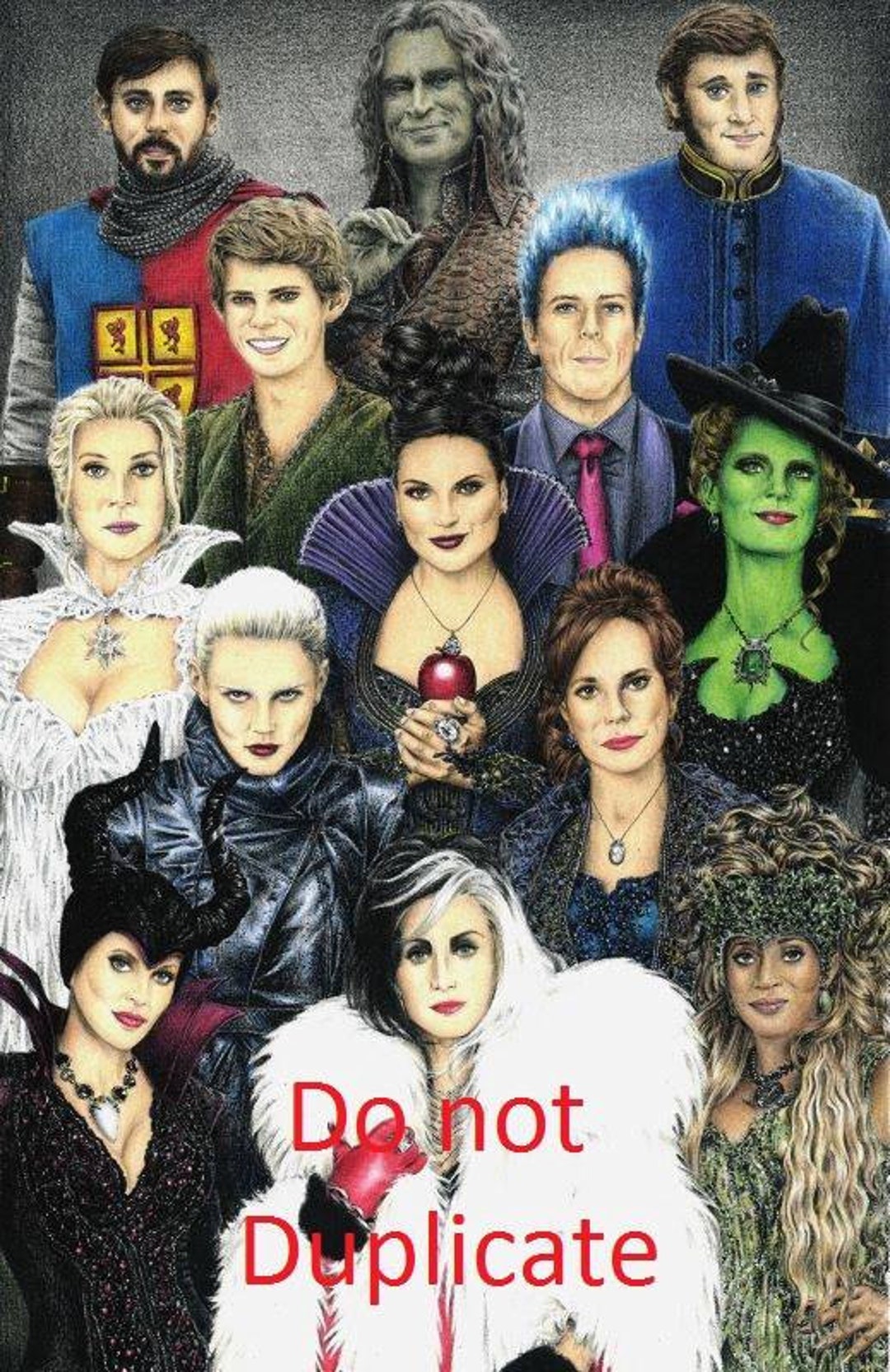 Once Upon a Time Villains 11 X 17 Colored Pencil Drawing Print - Etsy