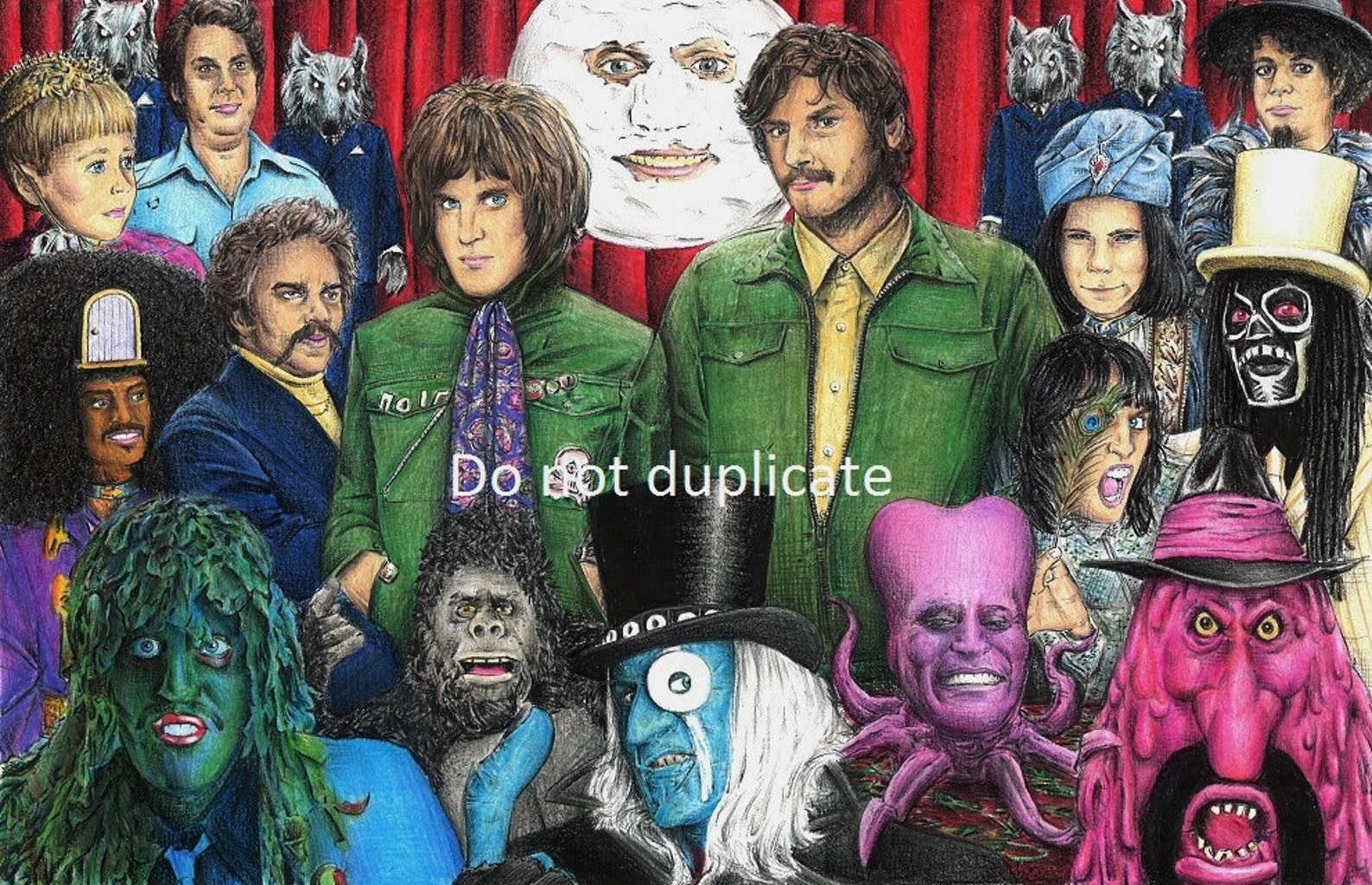 The Mighty Boosh Montage 11 X 17 Colored Pencil Drawing Print - Etsy UK