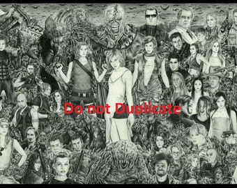 Ultimate Disney Villain Montage 11 X 17 Colored Pencil Drawing - Etsy