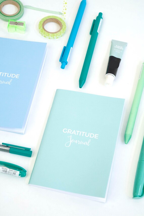 Gratitude Journal | mint | A6 size | 60 pages by Twineysworkshop ...