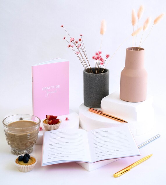 Pink Gratitude Journal | A6 size | 60 pages by Twineysworkshop | Catch ...