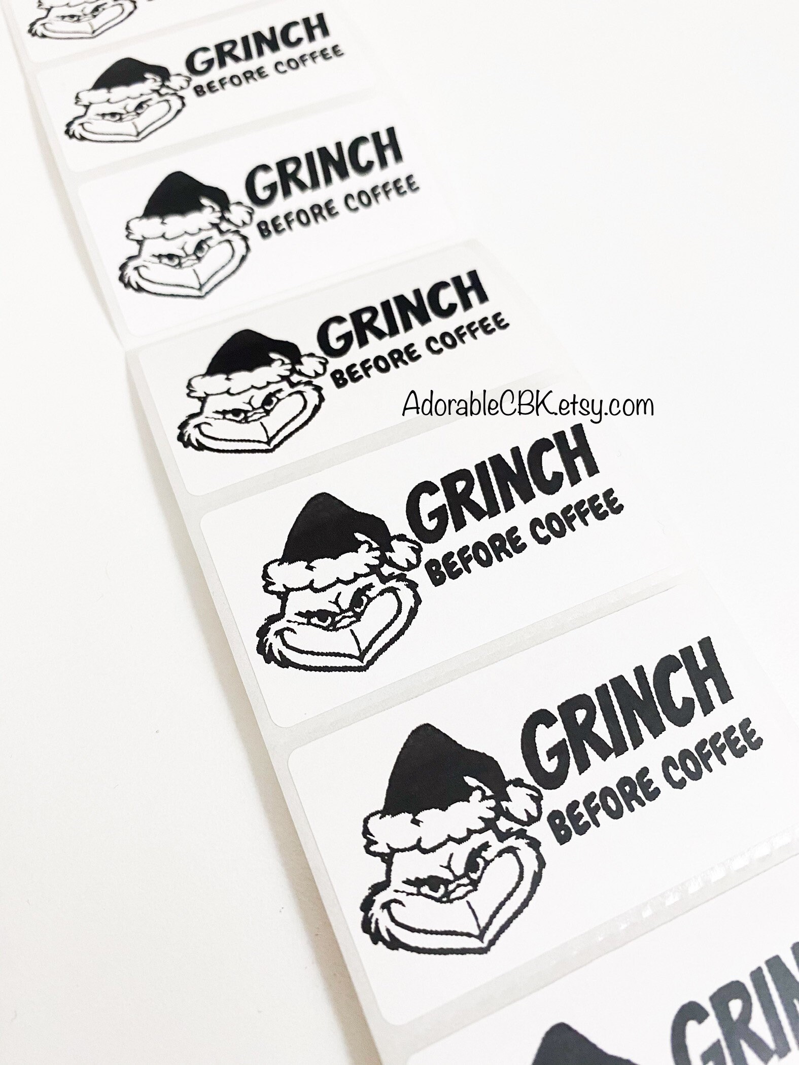 GRINCH Mail Labels 2.25 x 1.25 Small Business Packaging Sticker Labels ...