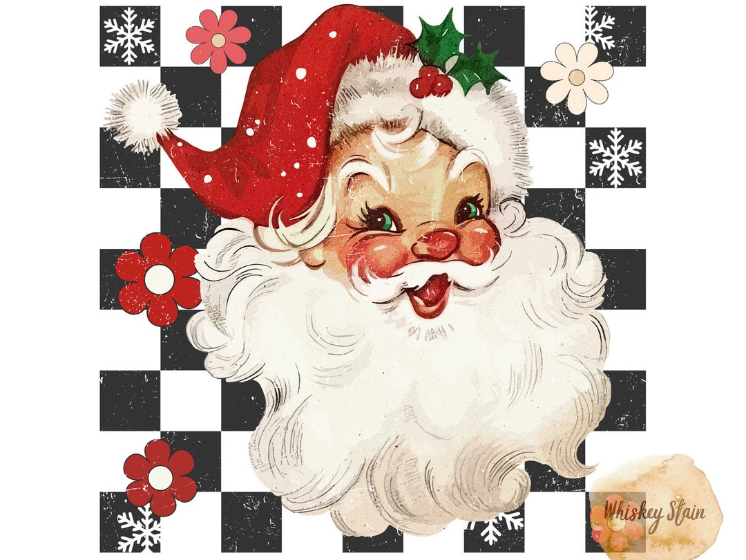 Retro Santa/ Groovy Xmas/ Christmas/ READY TO PRESS Sublimation ...