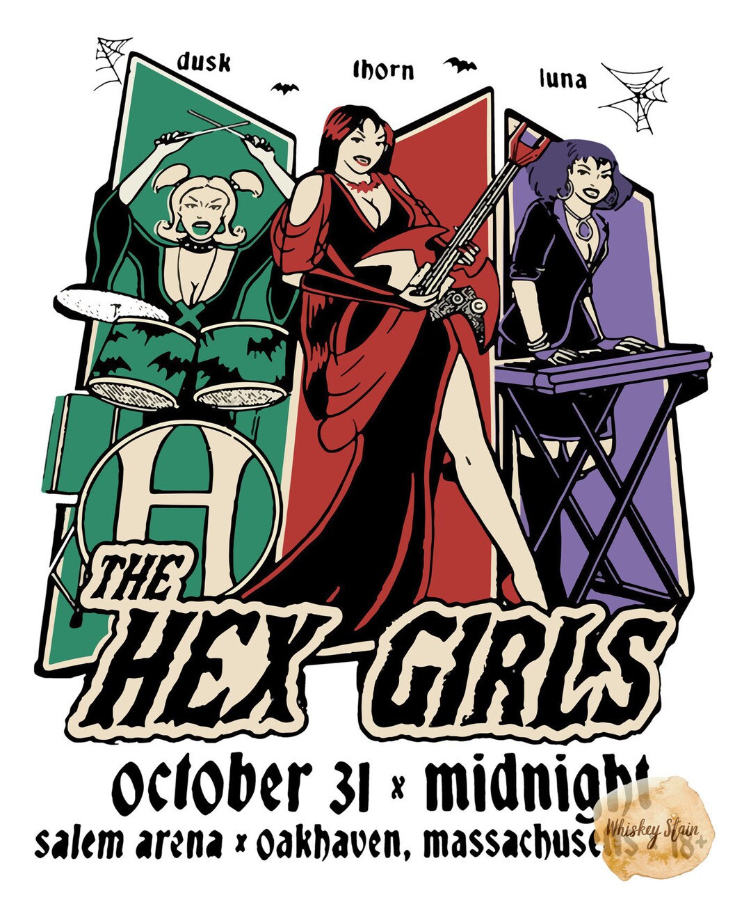Hex Girls Tour Band Flyer/ Spooky Girl Band/ READY TO PRESS Sublimation ...