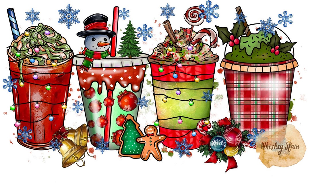 Hot Cocoa/ Peppermint Latte/ Coffee Christmas/ READY TO PRESS ...