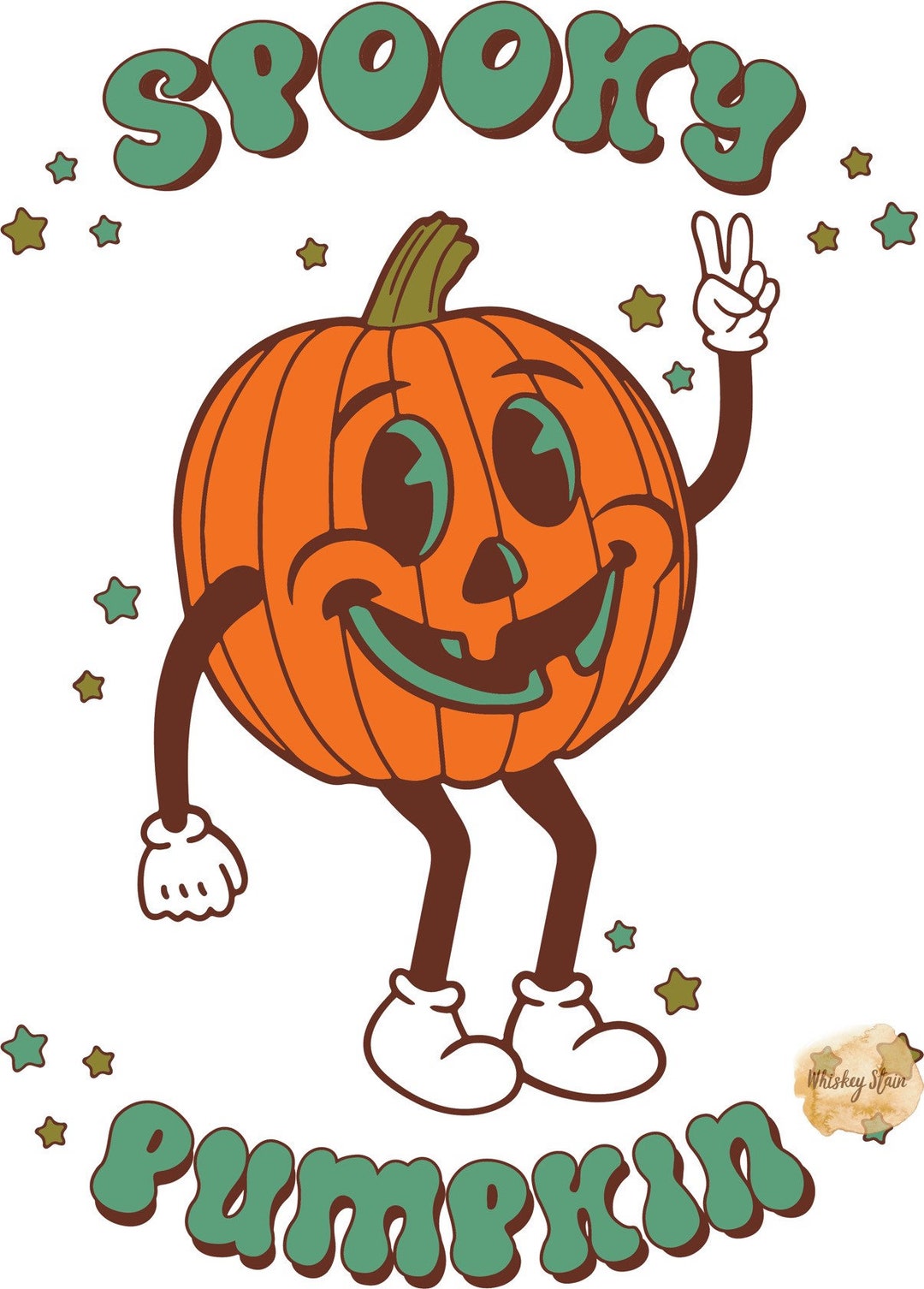 Spooky Pumpkin/ Retro Halloween/ Groovy/ Pumpkin/ Spice/ Pie/ READY TO ...