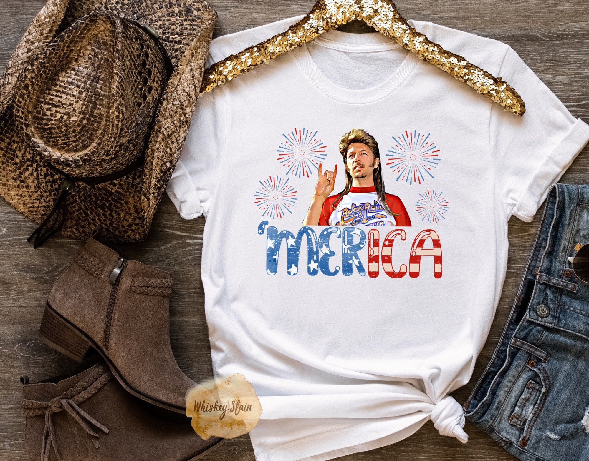 Joe Dirt/ True American/ Mullet/ USA/ Patriot/ Redneck/ Fourth Of July ...