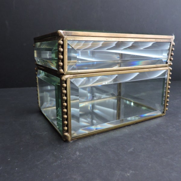Gold Glass Jewelry Box - Etsy