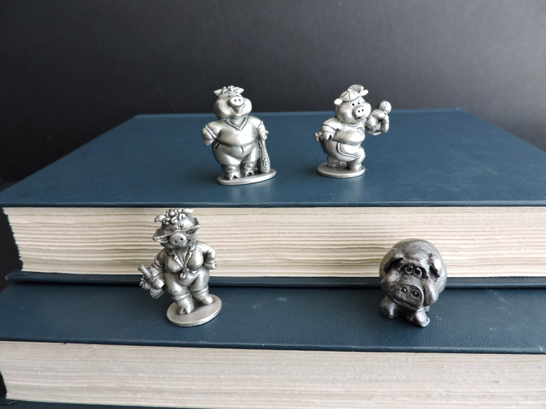 Pewter Pig Miniature Animals Small Collectible Pewter Pig - Etsy