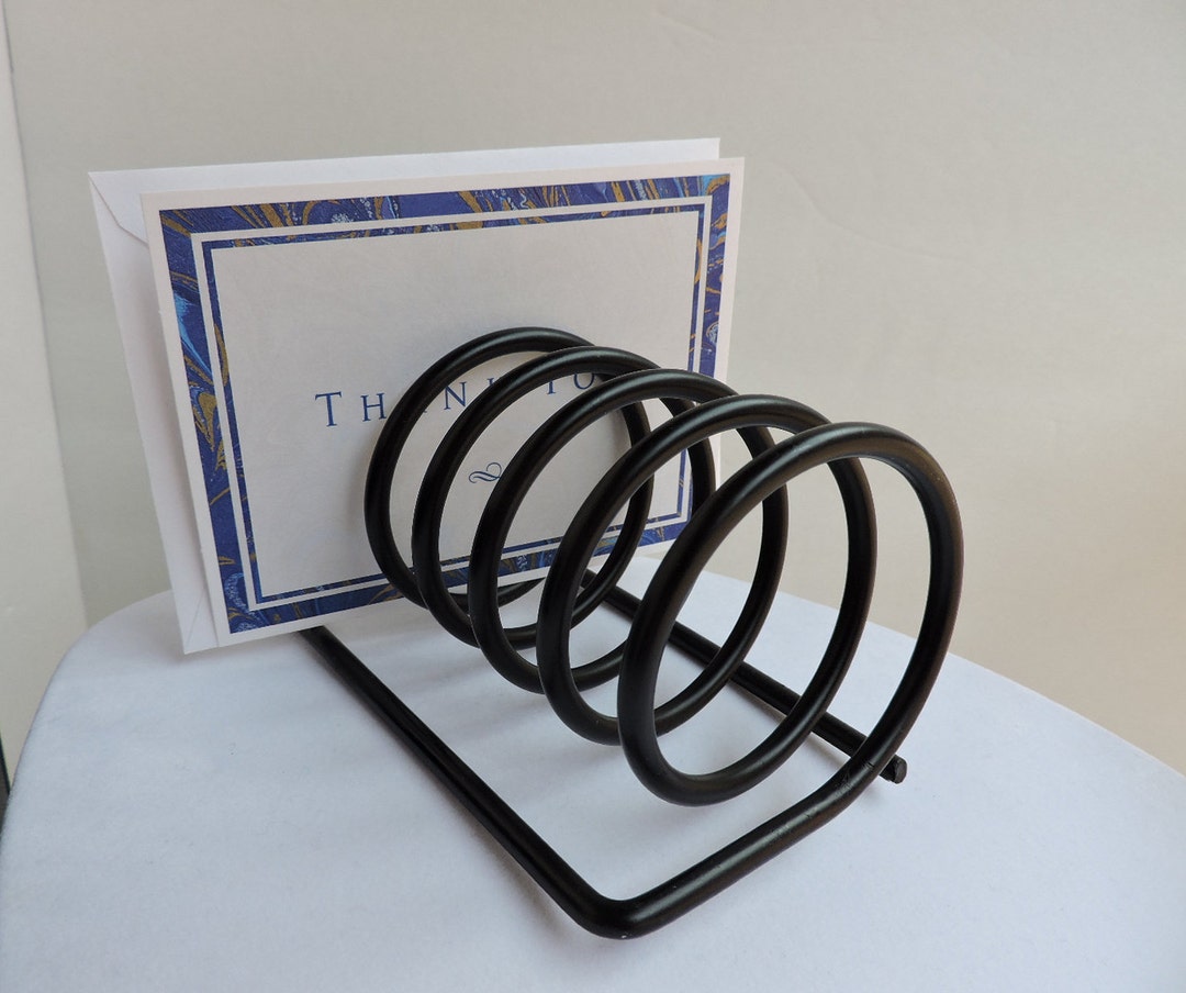 Black Spiral Letter Bill Holder Metal Coil Office Organizer ...