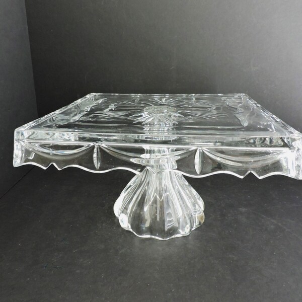 Square Crystal Cake Stand - Etsy