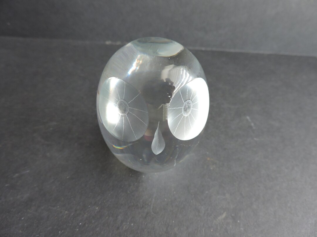 Glass Paperweights Choice of 3 Soccer Ball or Office Owl Decor Paper ...