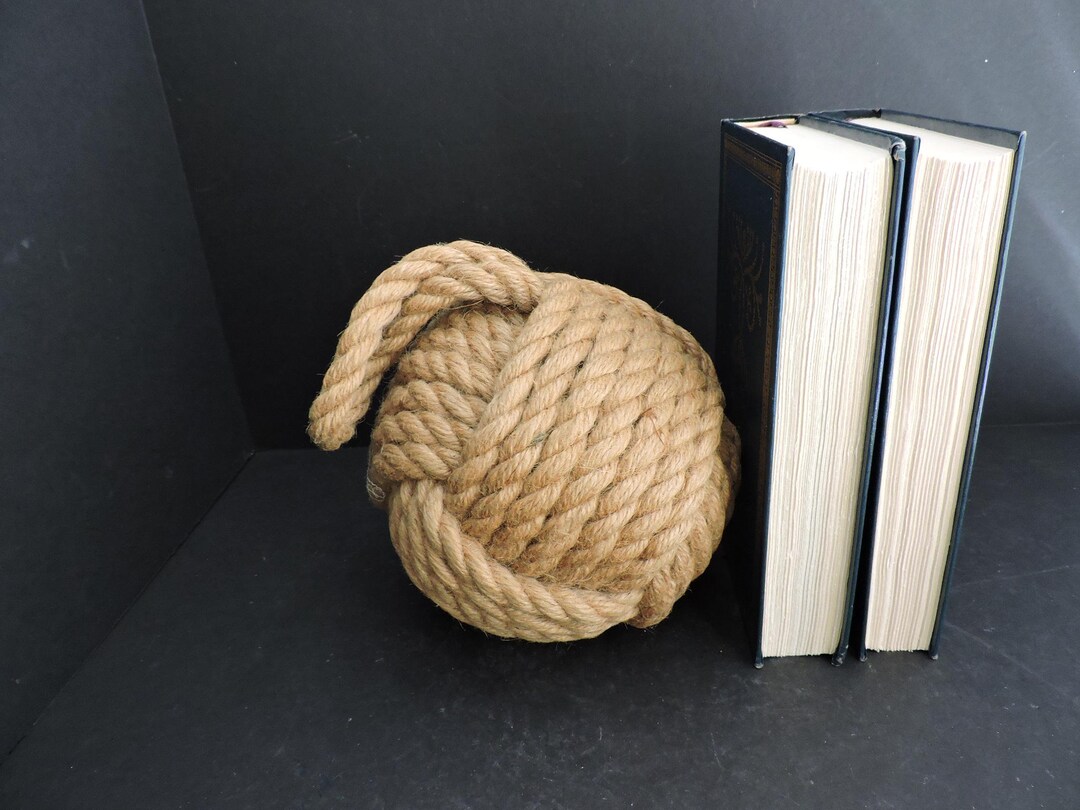 Nautical Rope Knot Door Stop Vintage Door Holder Coastal Decor ...