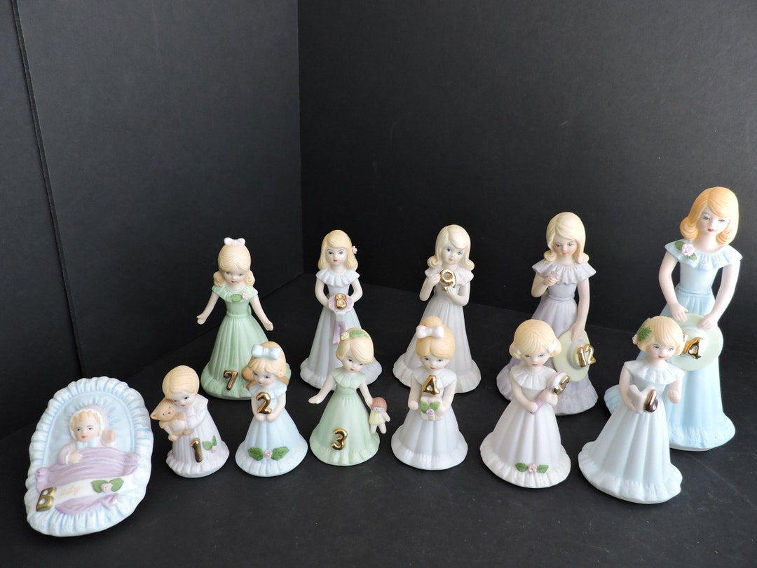 Birthday Girl Figurines Enesco Growing up Annual Collectible Ceramic ...