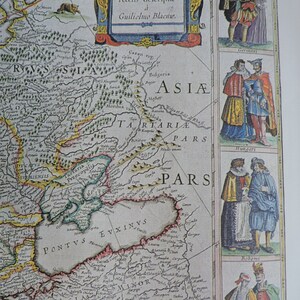 Europe Map Reproduction of 1665 Vintage Style Geographical Continent ...